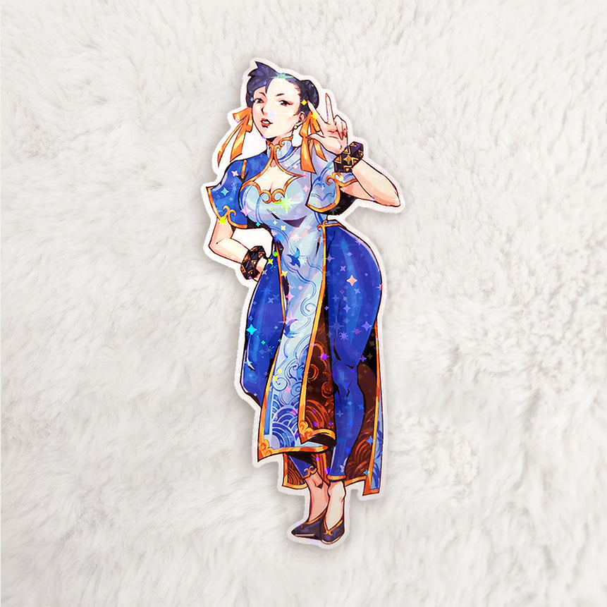Chun-Li 5" Vinyl Sticker - Matte, Sparkle Holo – maddestmao